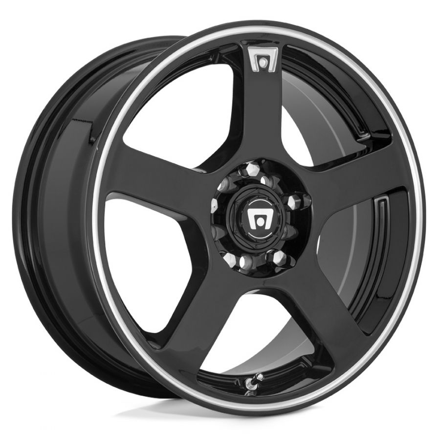 Motegi Racing - MR116 FS5 Gloss Black Machined Flange (16x7 ...